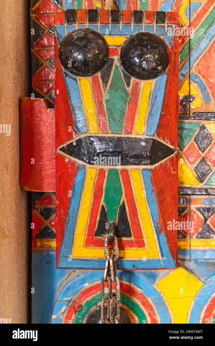 Middle East, Saudi Arabia, Riyadh. November 11, 2023. Colofully painted ...