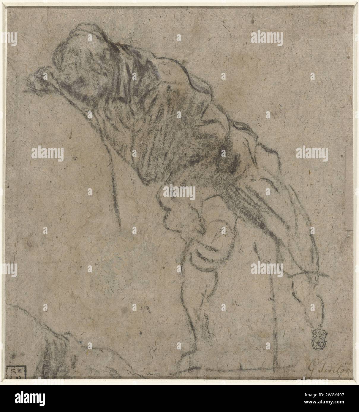 Young man who bends the upper body, Domenico Tintoretto, 1570 - 1635 ...