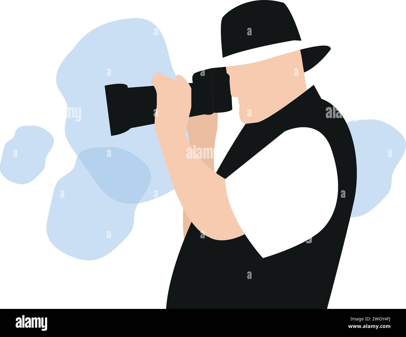Man taking picture camera Stock Vector Images - Alamy