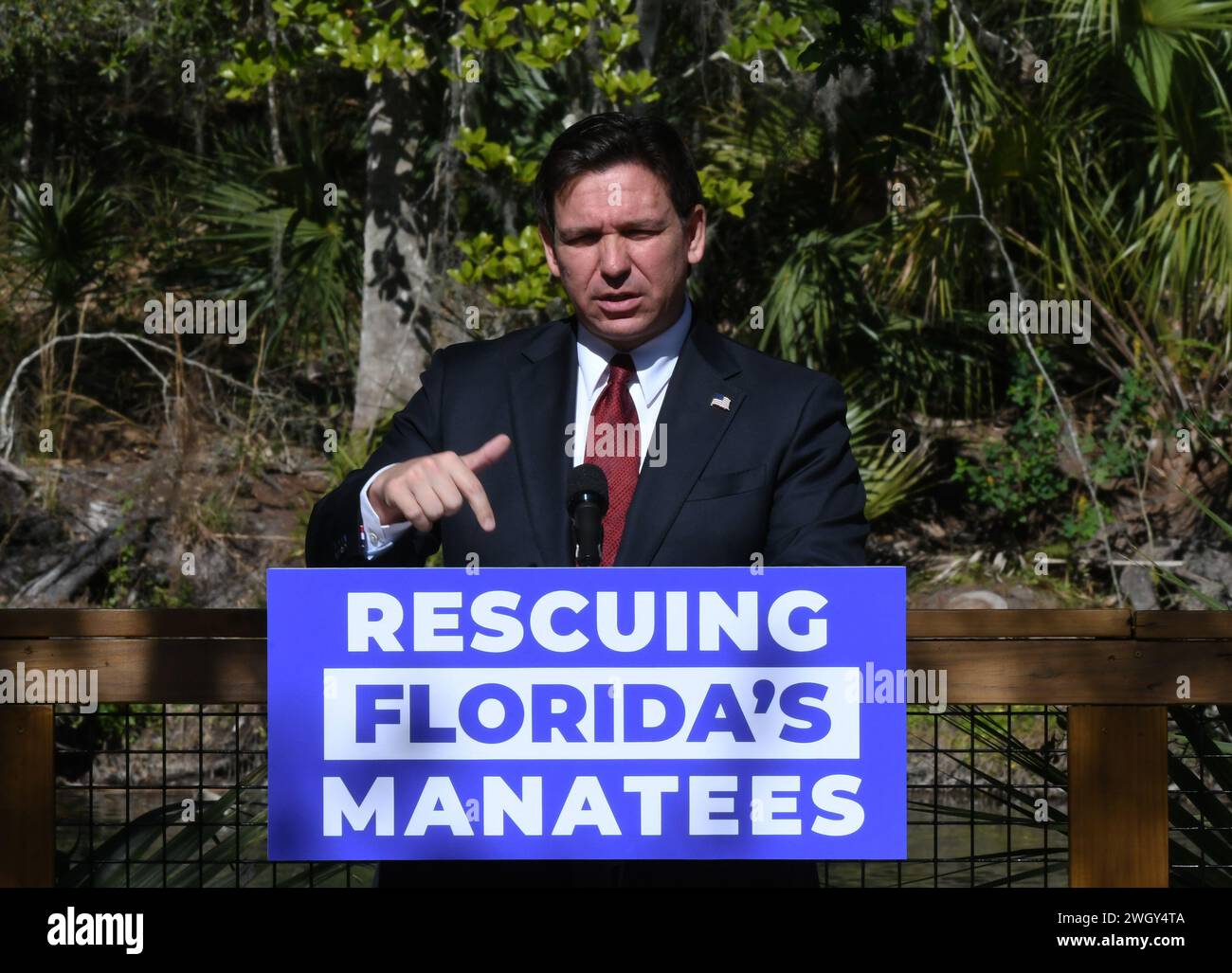 Orange City, United States. 06th Feb, 2024. Florida Gov. Ron DeSantis ...