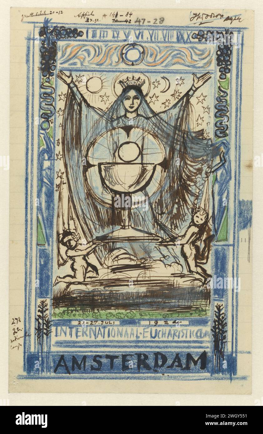 Design for a poster for the international Eucharistic Congress held in ...