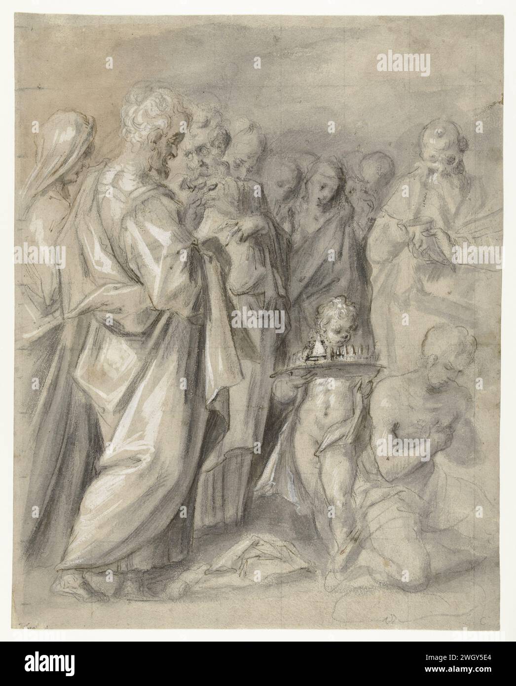Fragment of the anointing of David, Anonymous, After Frederik Sustris ...