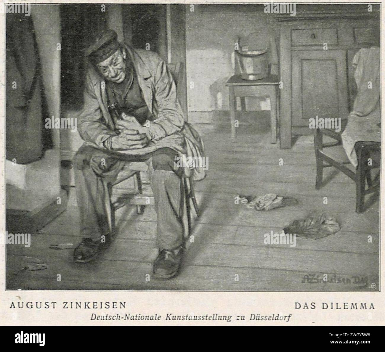 August Zinkeisen - Das Dilemma Stock Photo - Alamy