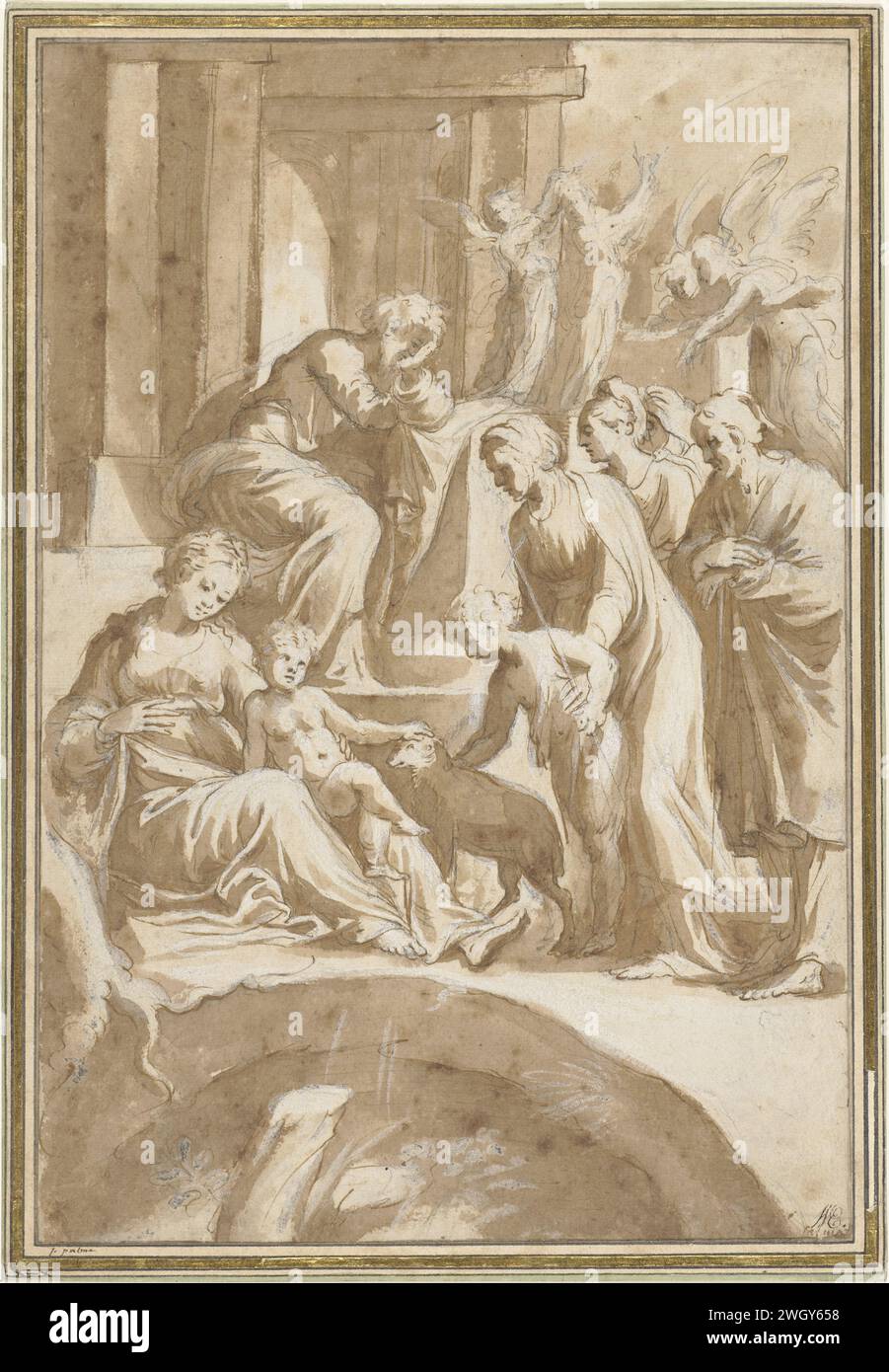 Holy family with Johannes de Boper, Vespasiano Strada (attributed to ...