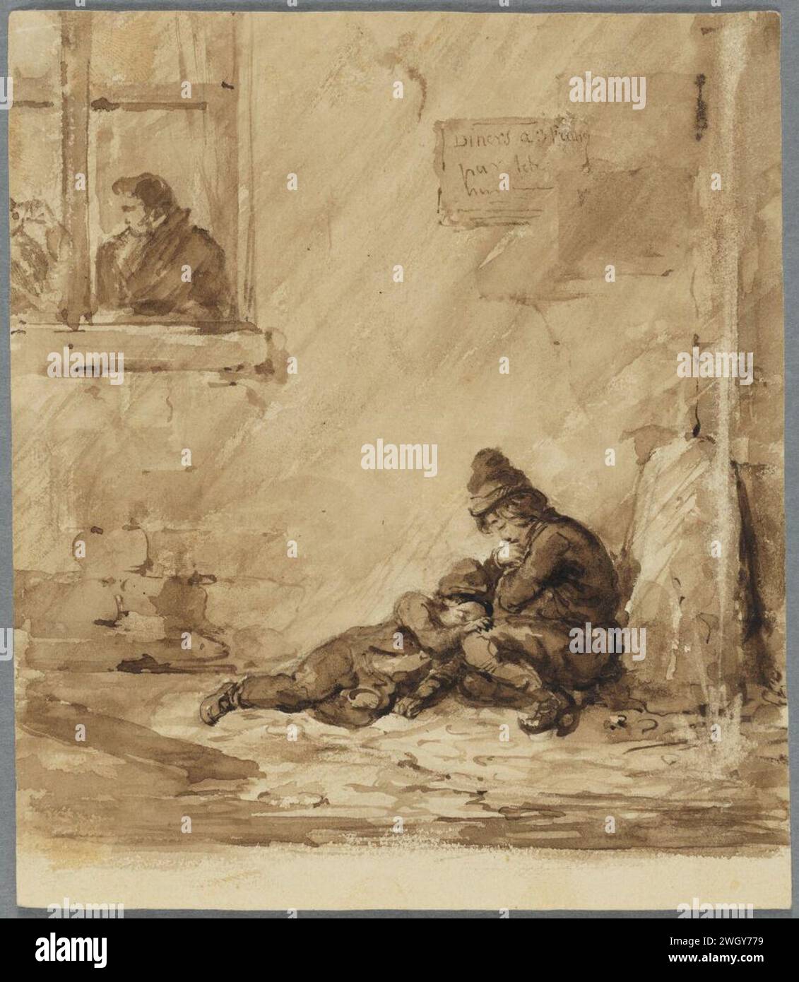 Auguste-Xavier LePrince - Comfort and Misery in Paris Stock Photo - Alamy