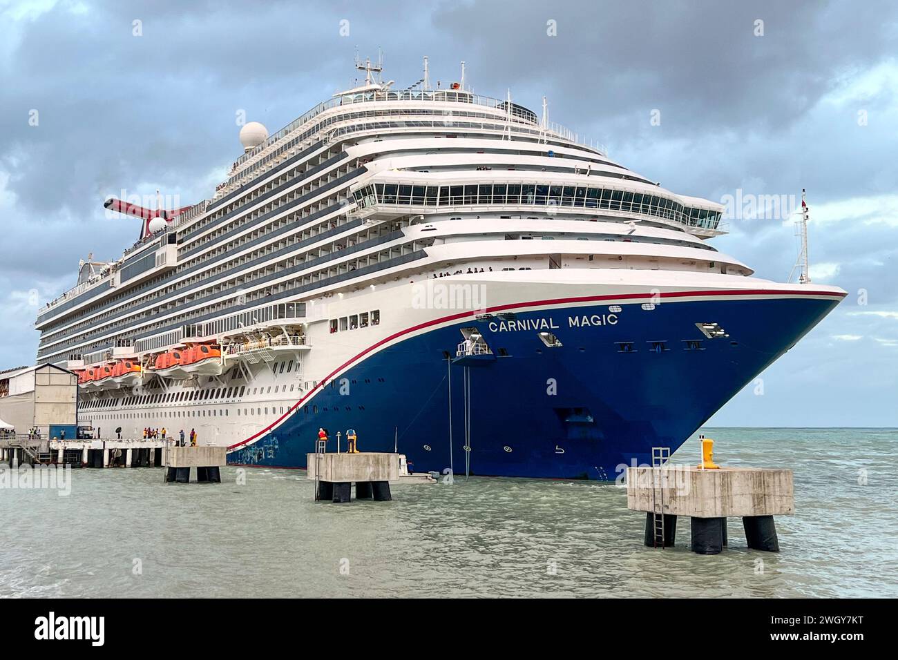 Carnival Magic docked in Ocho Rios, Jamaica during day three of the ...