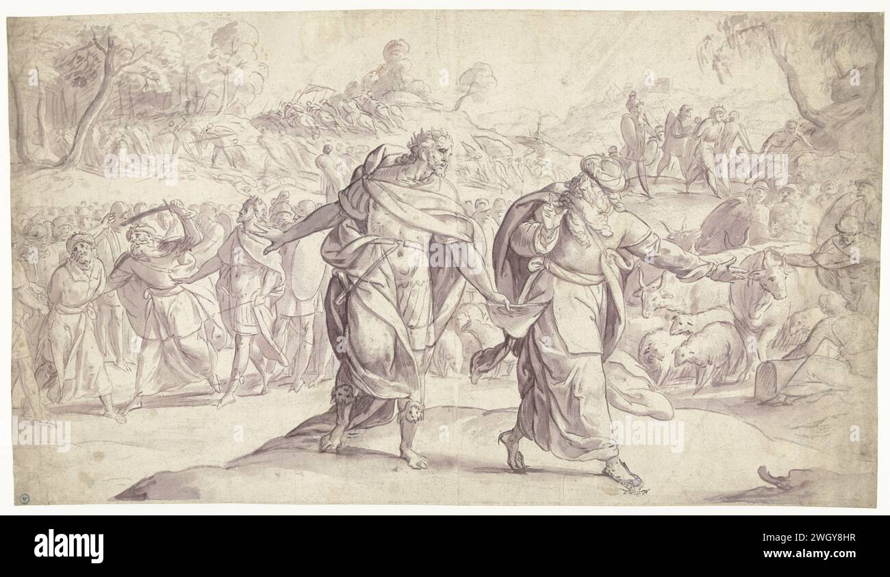 Joshua has the five kings of the Ammonites executed, Frans Francken (I ...