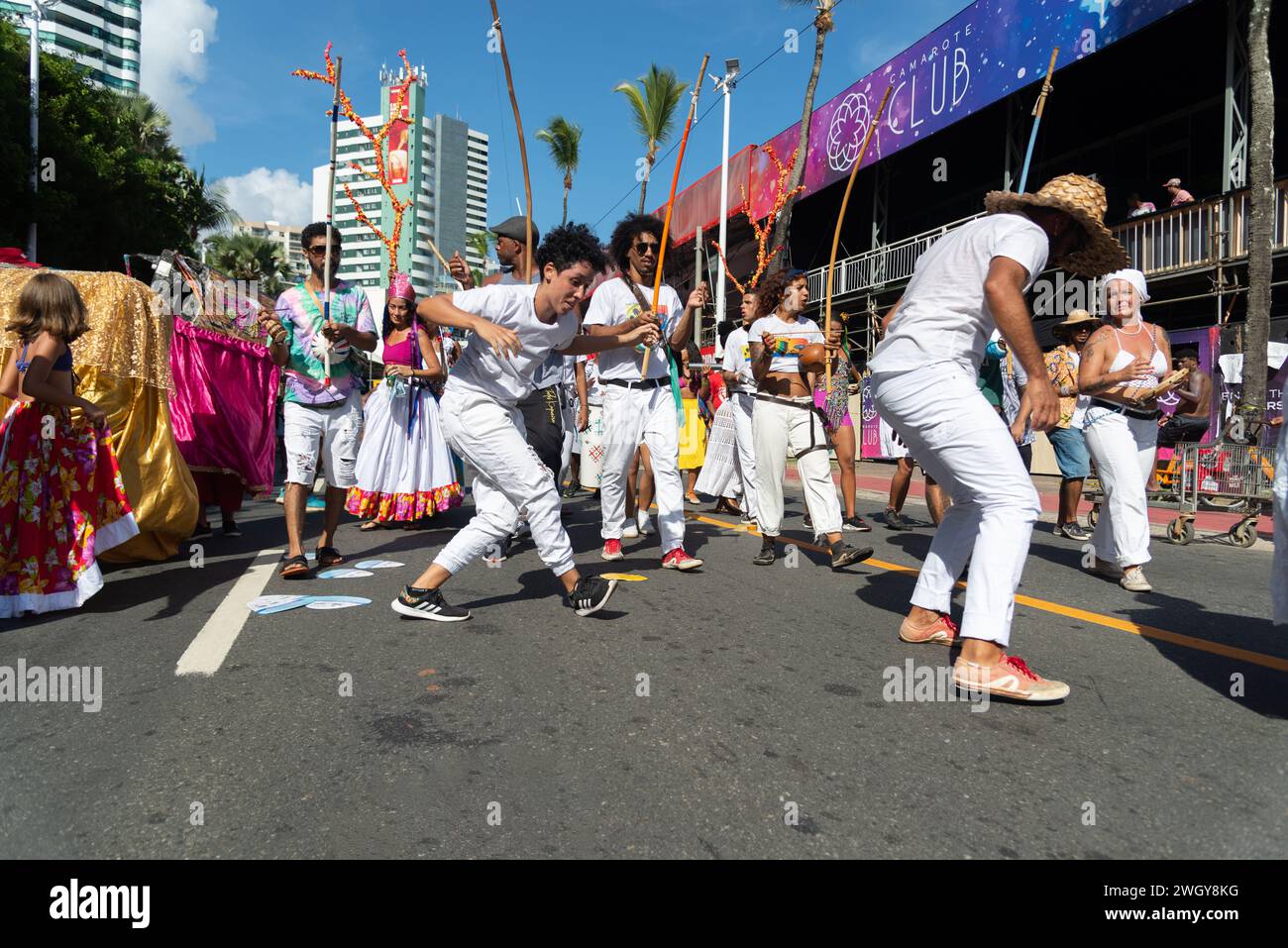 Salvador, Bahia, Brazil - February 03, 2024: Traditional capoeira group ...