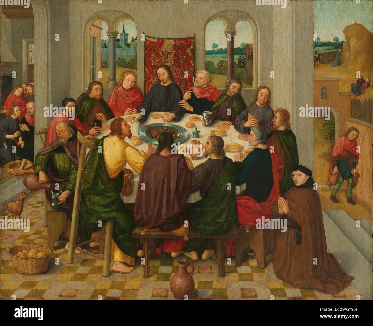 Last Supper, Master of the Amsterdam Death of the Virgin (circle of), c ...
