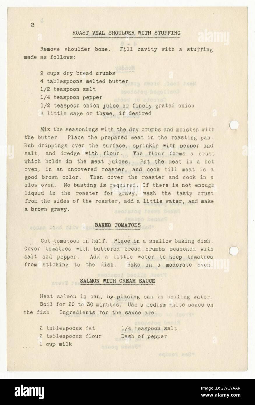 Aunt Sammy's Radio Recipes Stock Photo - Alamy