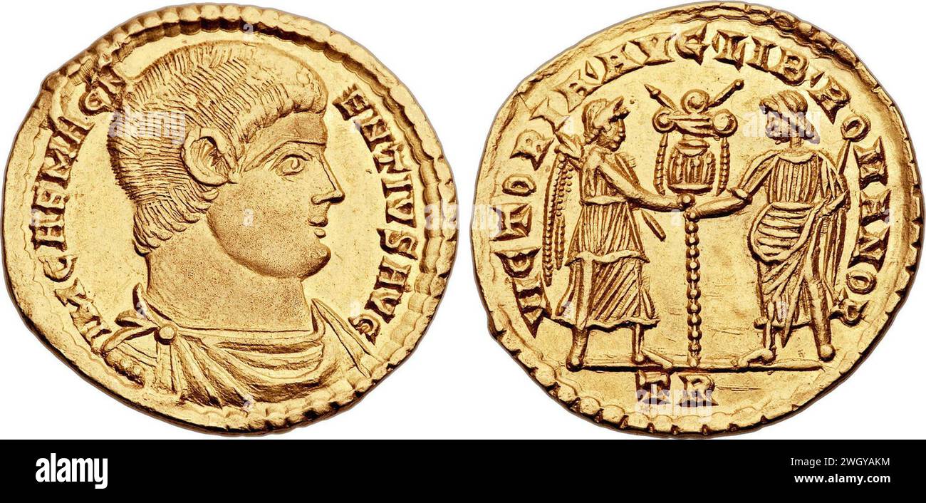 Aureus of Magnentius Stock Photo - Alamy
