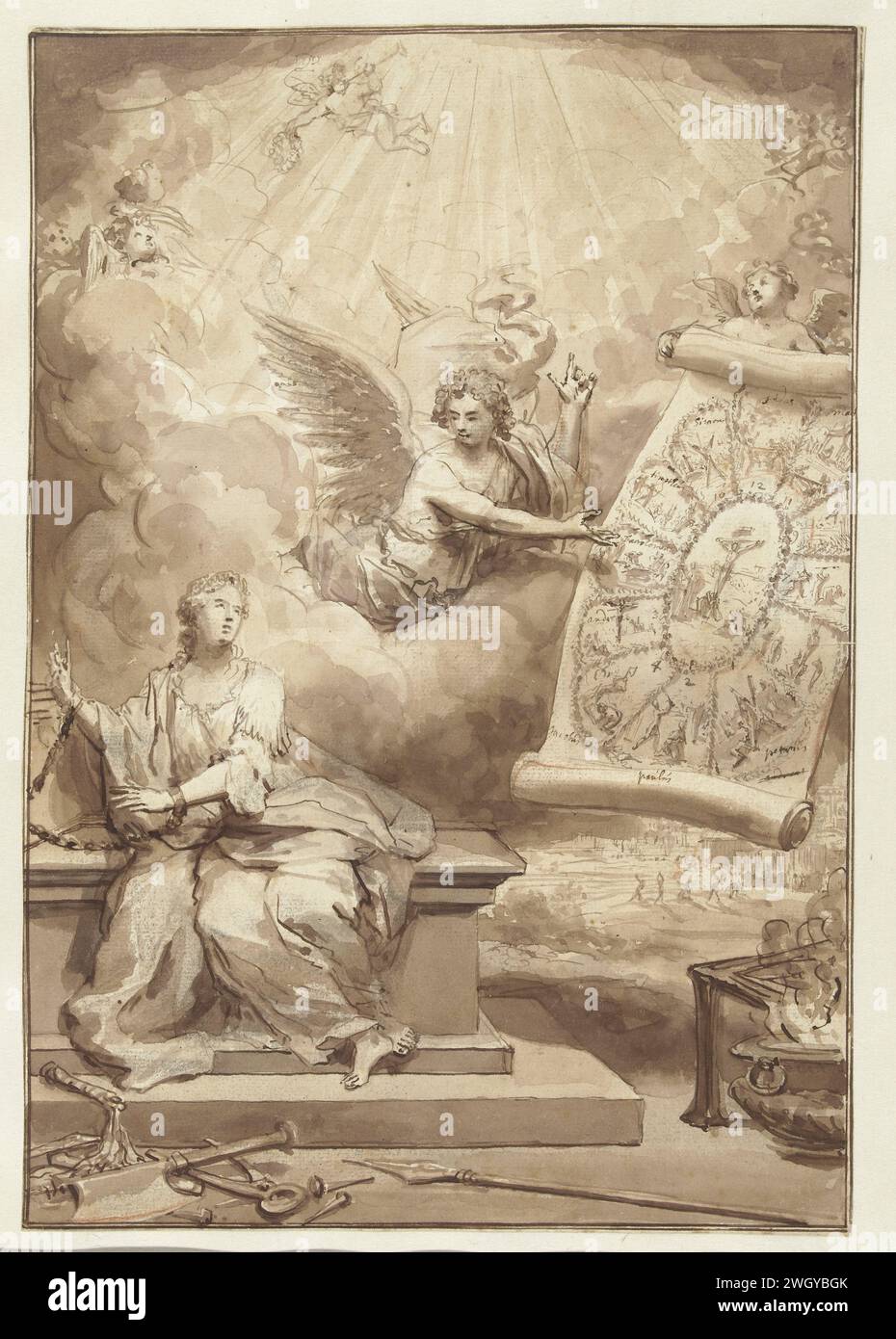 Frontispiece Design for the New Testament, Philip Tidemann, c. 1700 ...