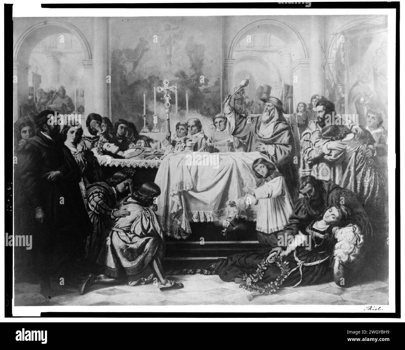 Ausstellung der Leiche Raphaels - Thiel Stock Photo - Alamy