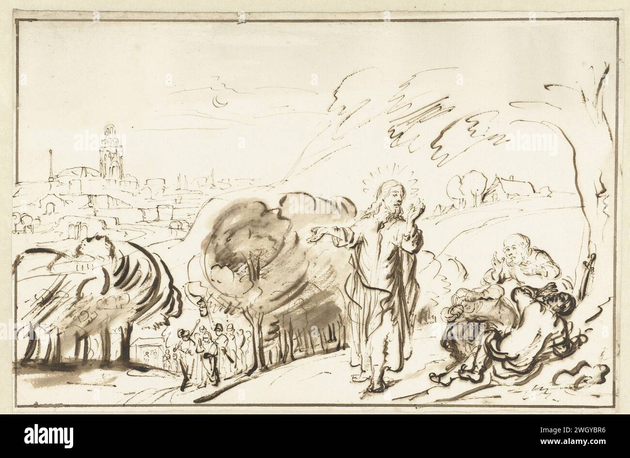 Jesus teaching on the mount of olives hi-res stock photography and ...