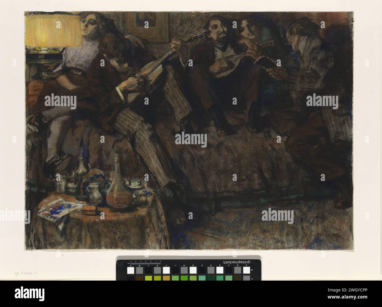 Bhonerochen, Leo straten, c. 1910 drawing Paris paper. deck paint ...