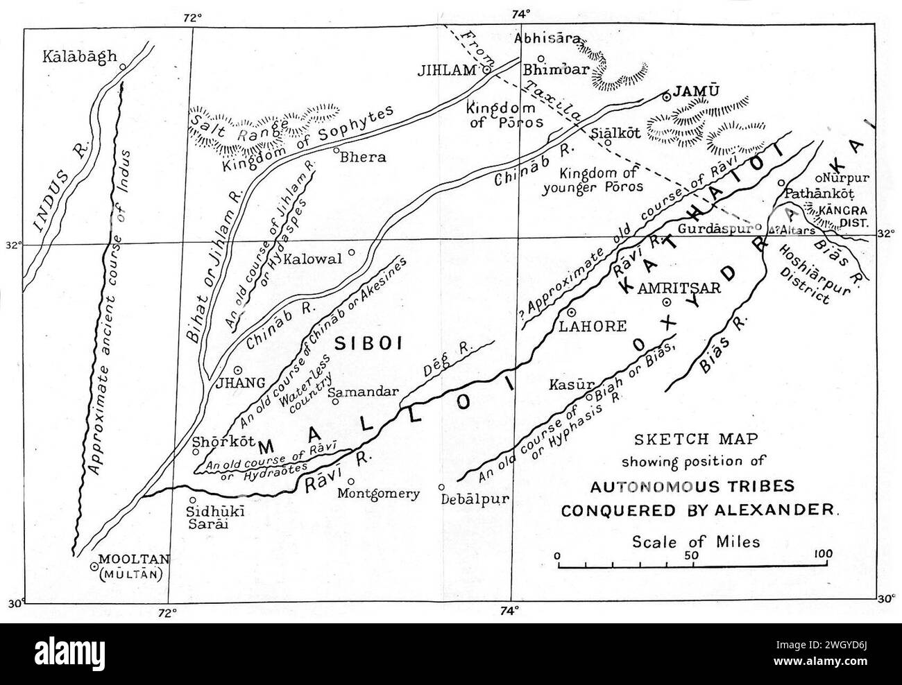 Autonomous Indian tribes conquered by Alexander Stock Photo - Alamy