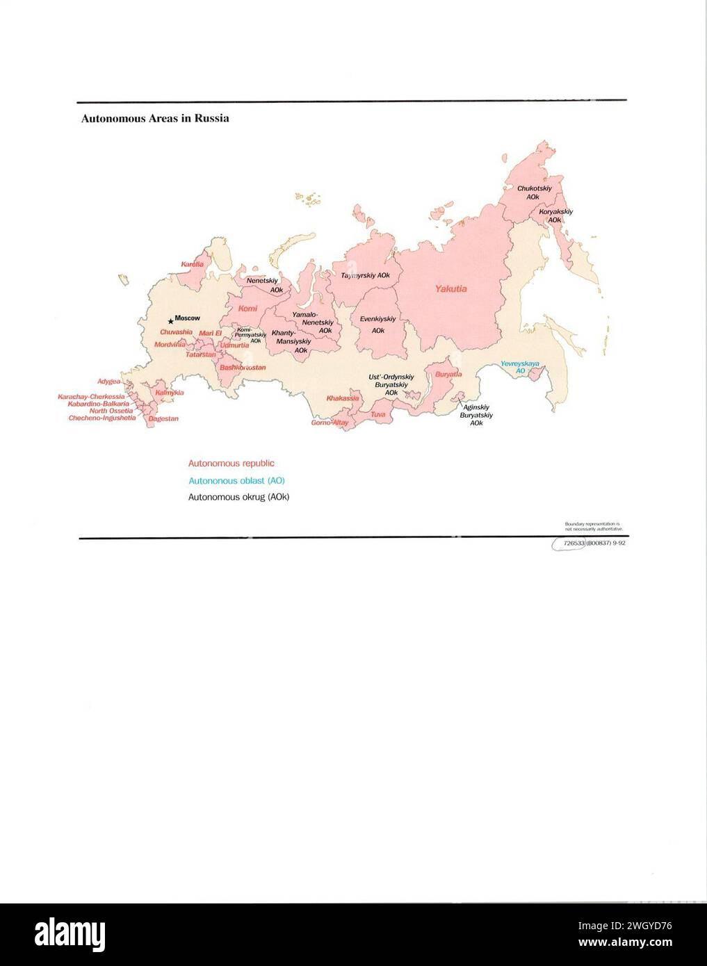 Autonomous Regions of Russia (1981 Stock Photo - Alamy