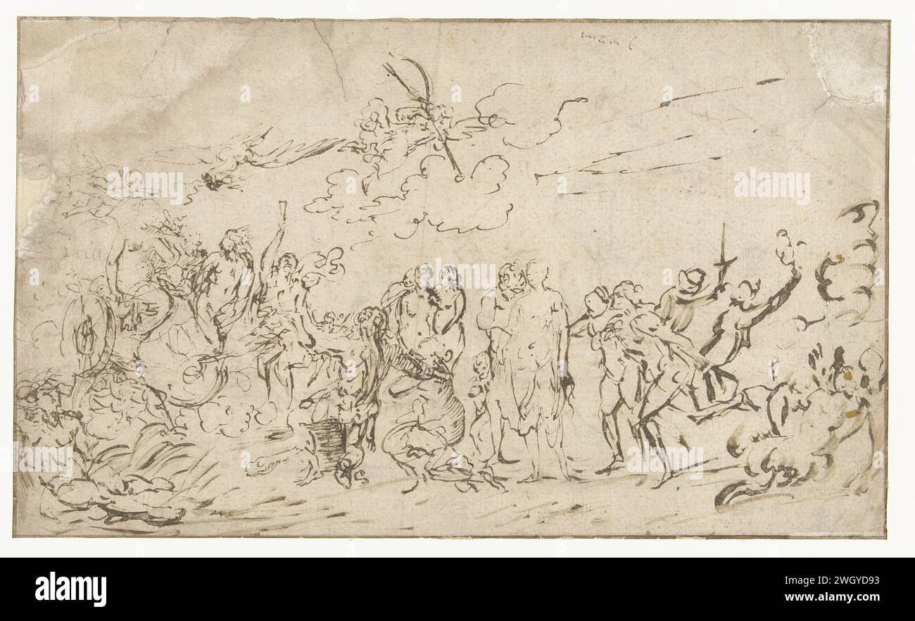 Triumph of a goddess, in the presence of other gods, Artus Quellinus (I ...