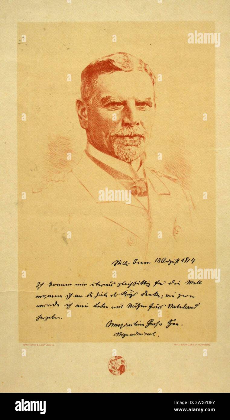 Autor desconhecido - Retrato do Almirante Maximilian Graf von Spee ...