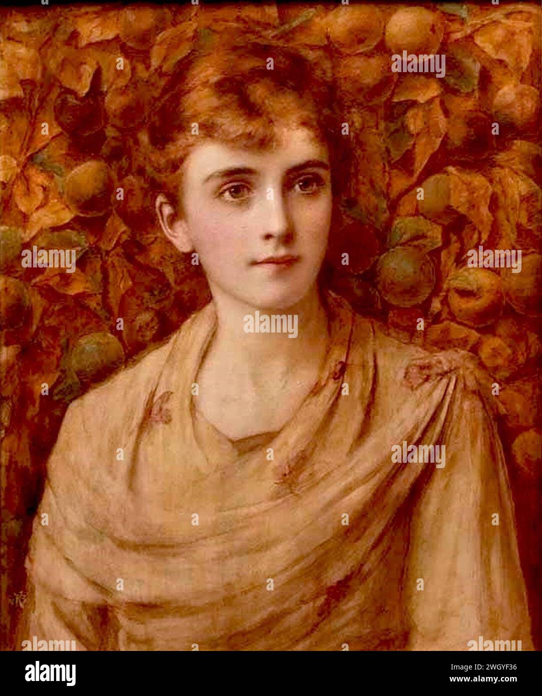 Autumn – Pre-Raphaelite Style Portrait of a Young Lady Reginald Barber ...