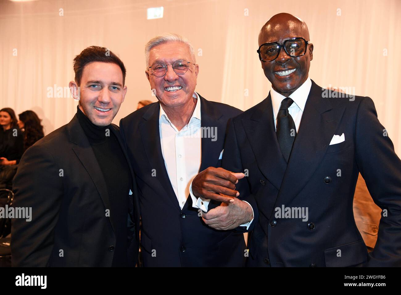 Marcel Remus, Helmut Schlotterer GF Marc Cain, Bruce Darnell bei der ...