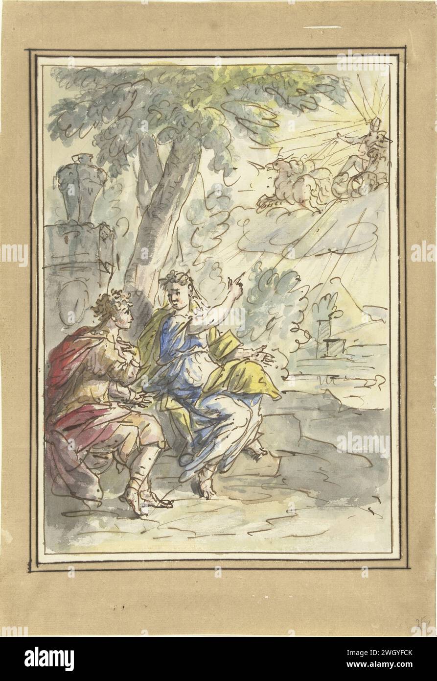 Clymene tells her son Phaëton about his father Apollo, Elias van ...