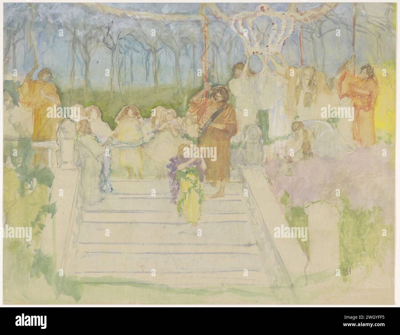 Tableau Vivant on the occasion of the marriage of Queen Wilhelmina in ...