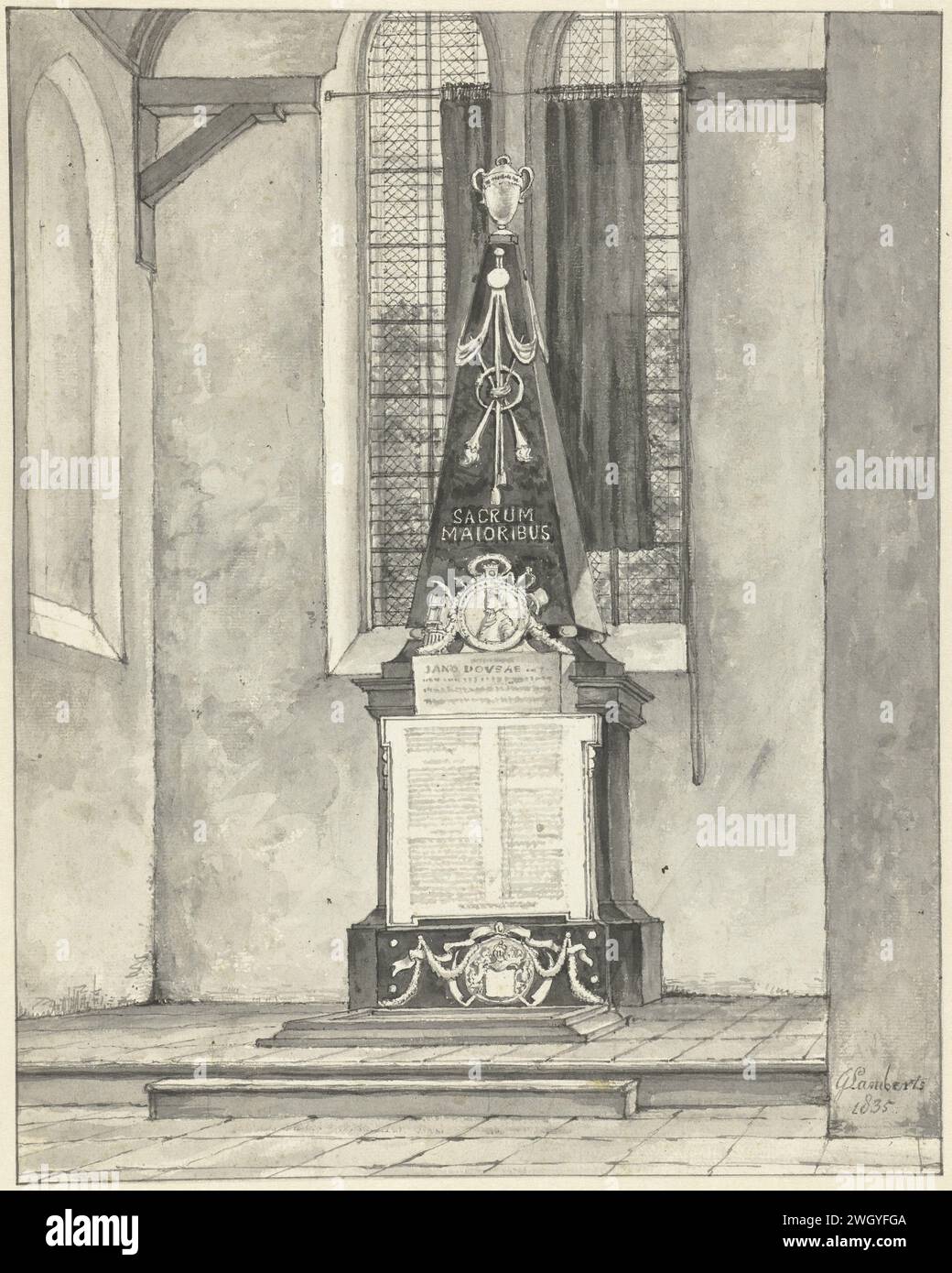 Graf monument from Janus Dousa in the Ned. Reformed Church in Noordwijk ...