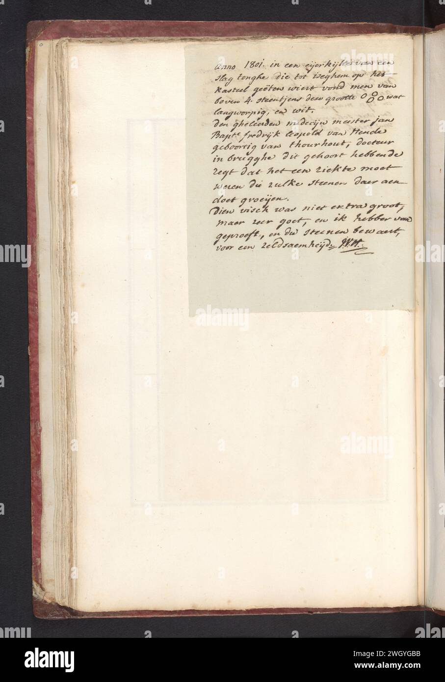 Note from J.A. van Huerne over a tongue (1801), Joseph van Huerne, 1809 ...
