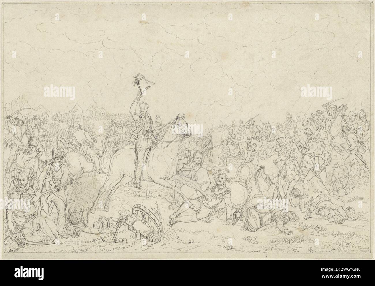 Prince of Orange at Quatre Bras, 16 June 1815, Anonymous, After Jan ...