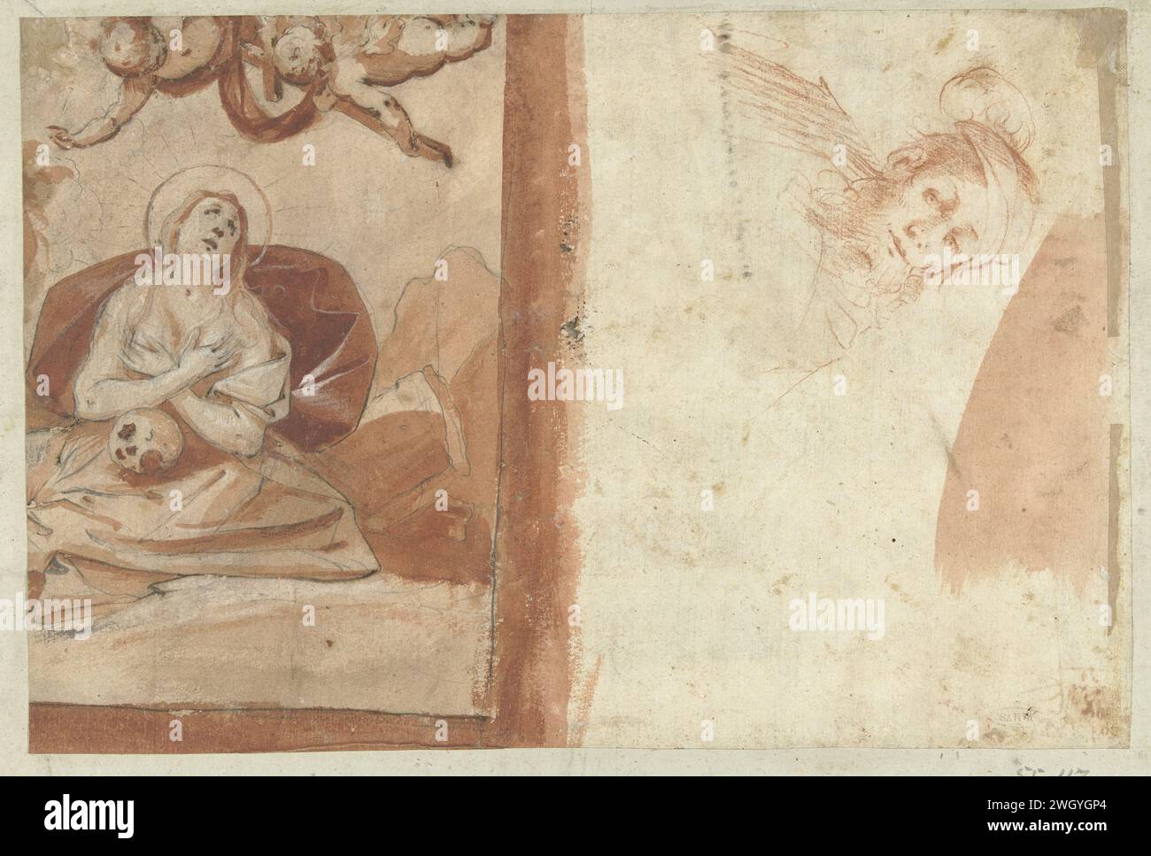 Maria Magdalena and head of a man, Pier Francesco Morazzone (Circle of ...