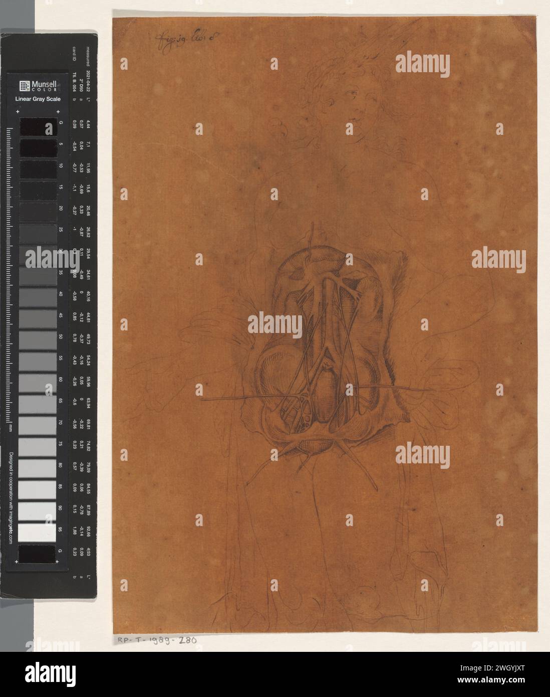 Increases of a woman, Anonymous, 1630 - 1649 drawing At the top left ...