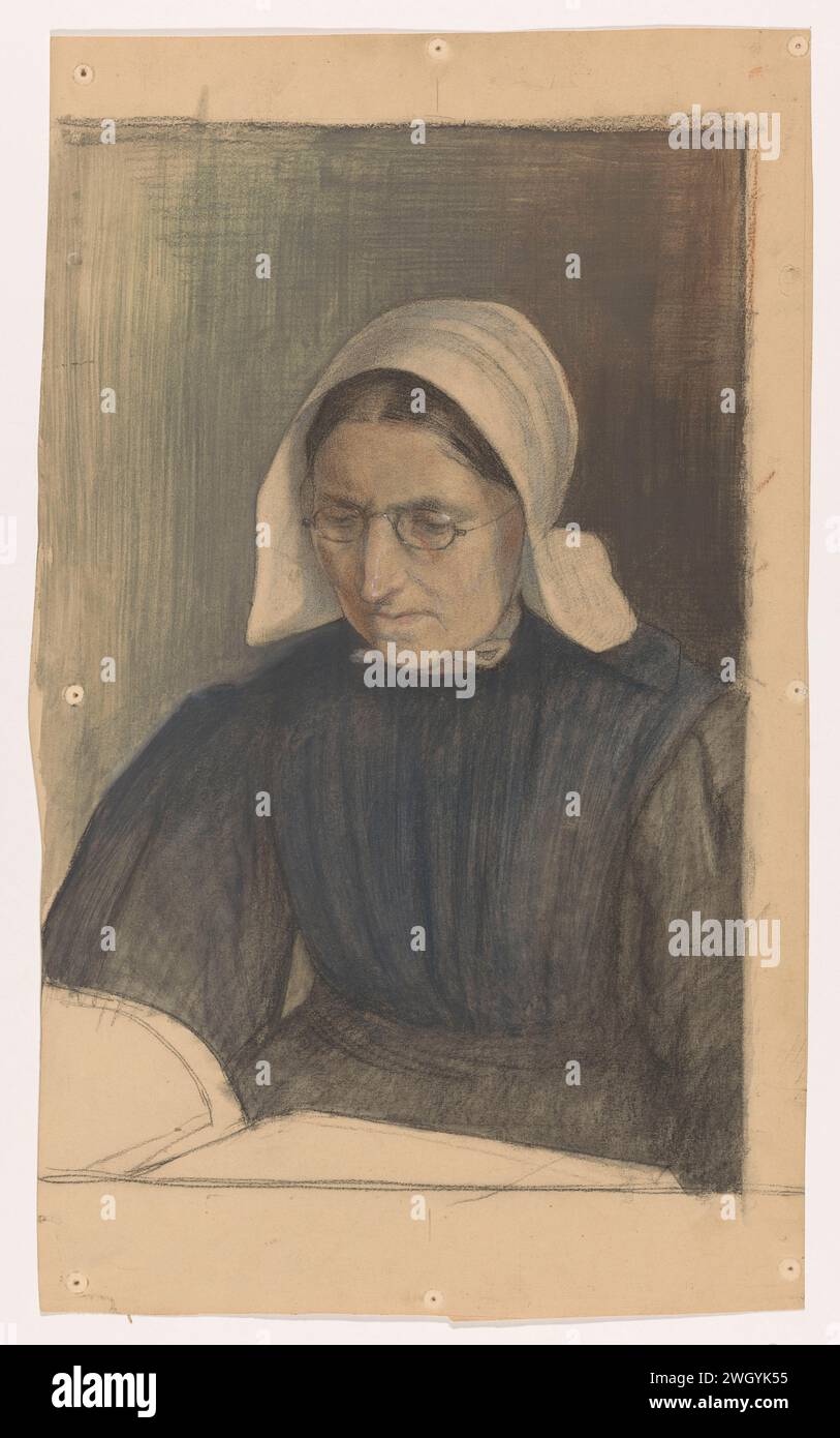 Reading woman in Gooise traditional costume, Martinus van Regteren ...