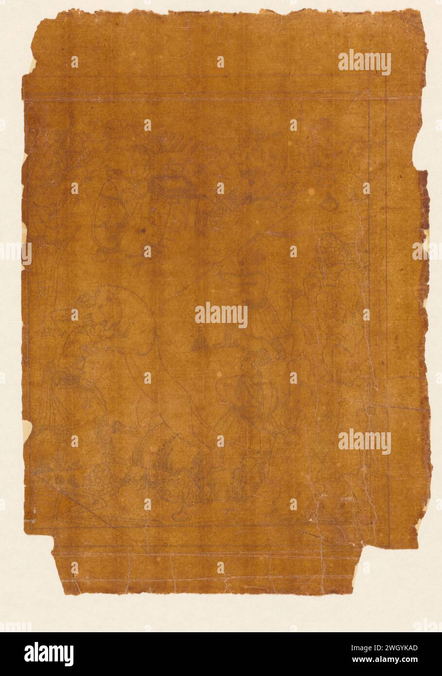 Landscape with Asian hunters, Anonymous, 1751 - 1850 Asian hunters in a ...