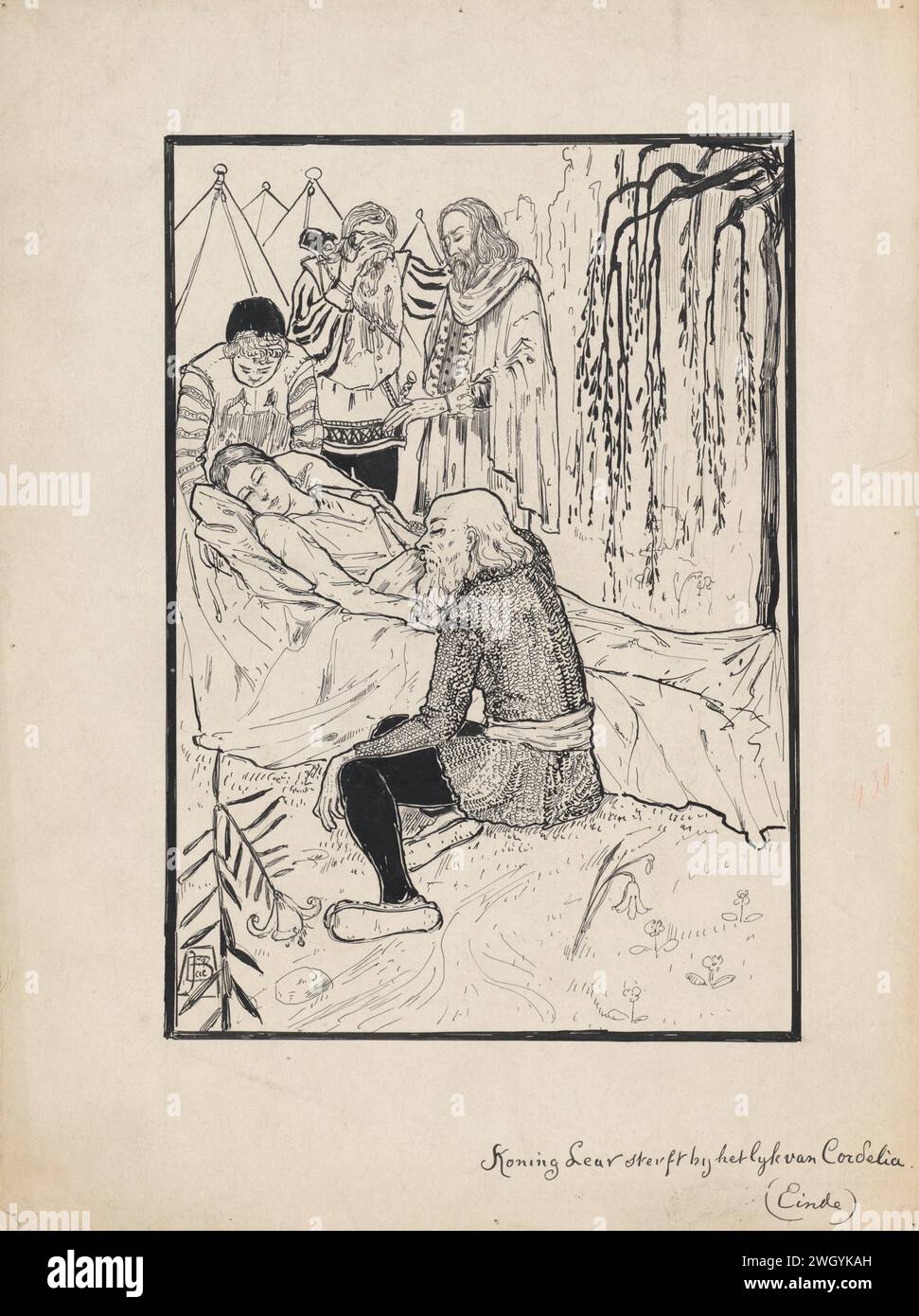 Design illustration for King Lear van Shakespeare: King Lear dies at ...