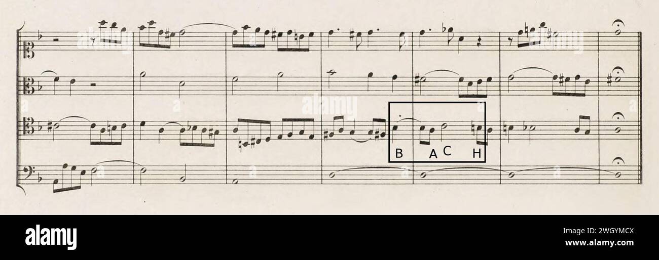 B.W.XXV.(1)p18 - Bach motif in last bars of Contrapunctus IV of Art of ...
