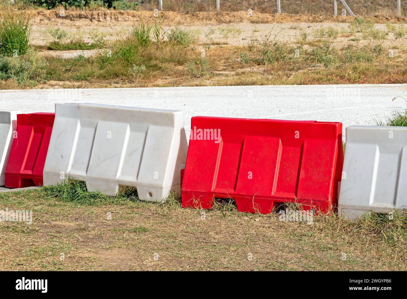 Barriers on road barricade hi-res stock photography and images - Alamy