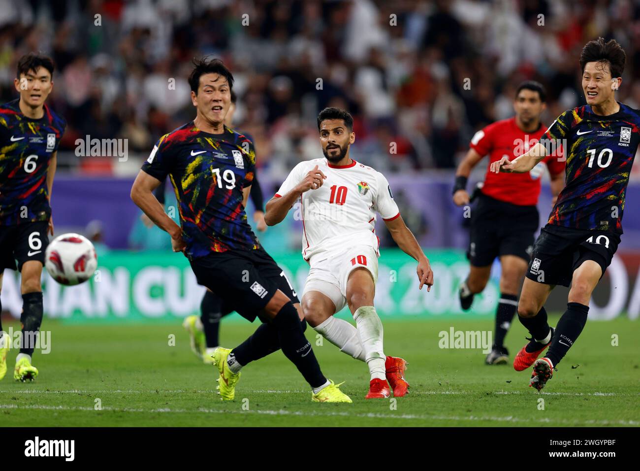 Ahmad Bin Ali Stadium, Al Rayyan, Qatar. 6th Feb, 2024. Mousa Altamari ...