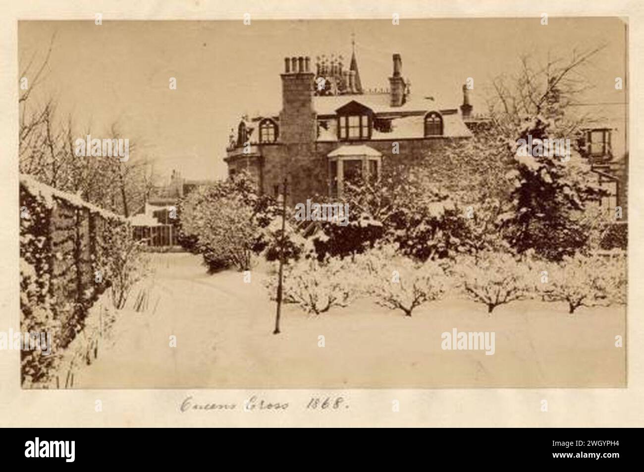 Back Garden Queens Cross - George Washington Wilson Stock Photo - Alamy