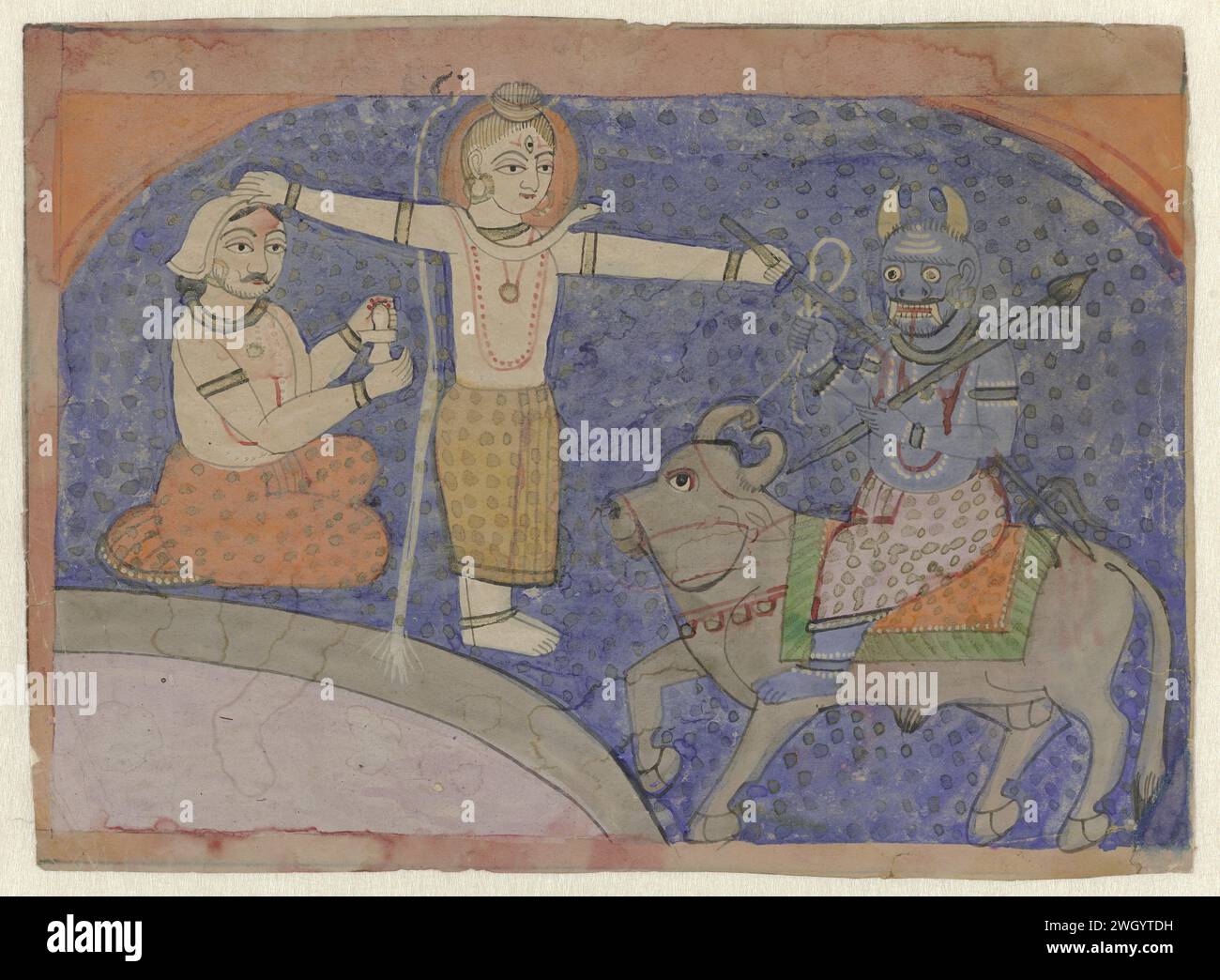 Shiva kills Yama with his trident, Anonymous, 1810 - 1830 Indian ...