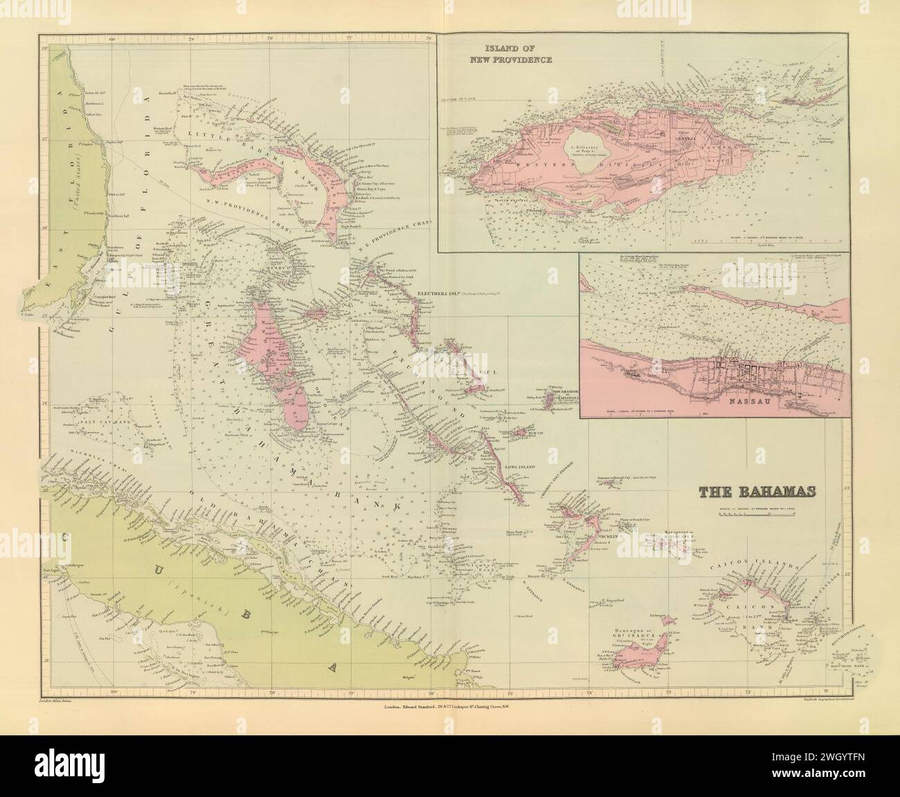 Historical bahamas map hi-res stock photography and images - Alamy