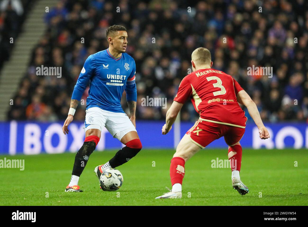 Glasgow, UK. 06th Feb, 2024. Rangers play against Aberdeen at Ibrox ...
