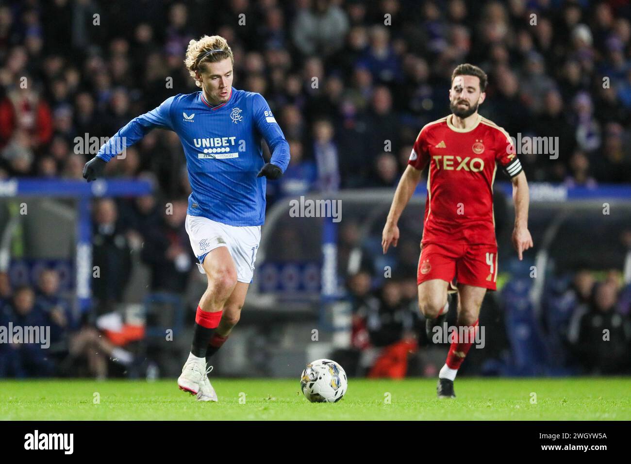 Glasgow, UK. 06th Feb, 2024. Rangers play against Aberdeen at Ibrox ...