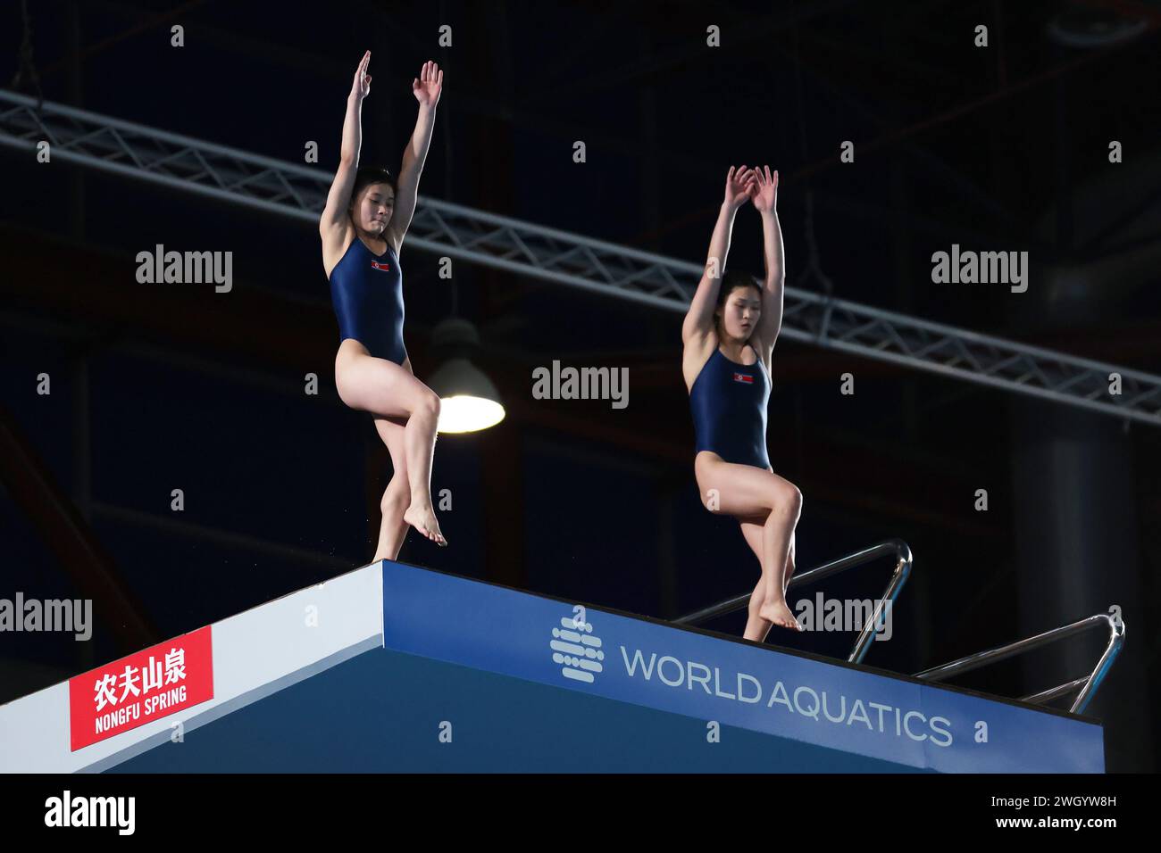 Doha, Qatar. 6th Feb, 2024. Mi Rae Kim & Jin Mi Jo (PRK) Diving : World ...