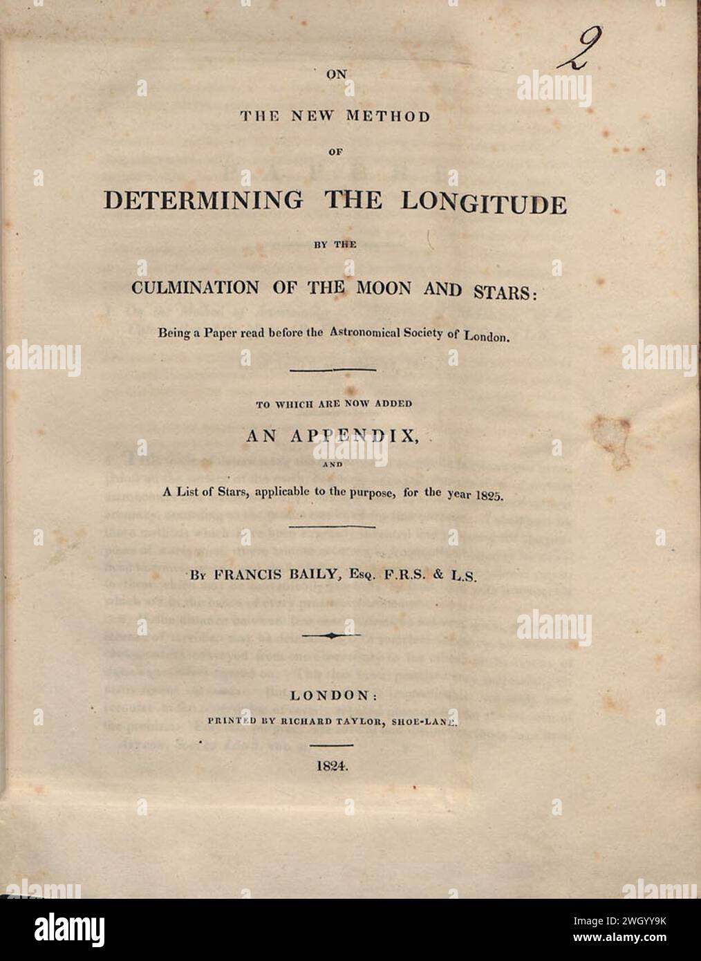 Baily, Francis – On the new method of determining the longitude by the ...
