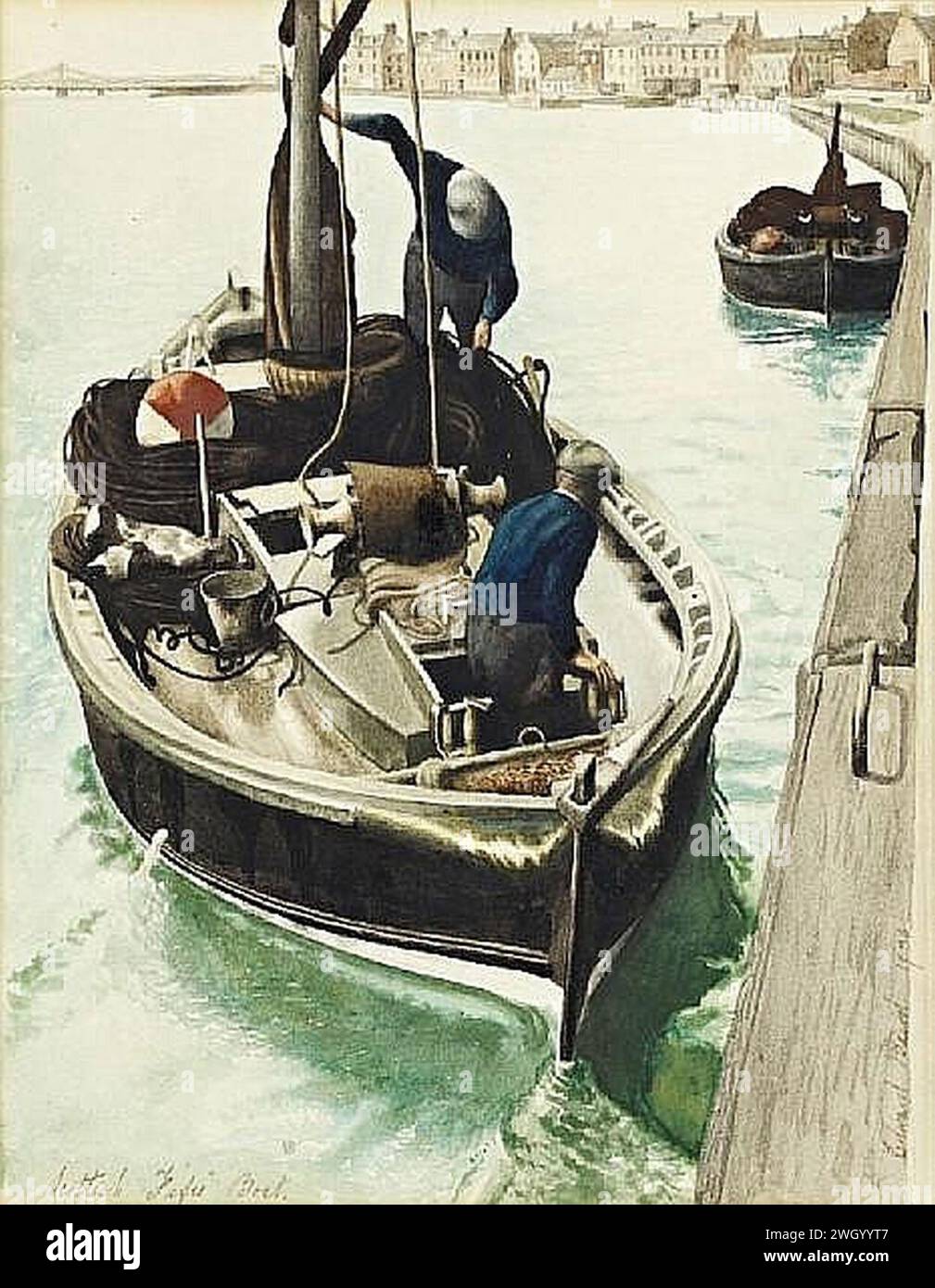 Baird-Scottish fifie boat Stock Photo - Alamy