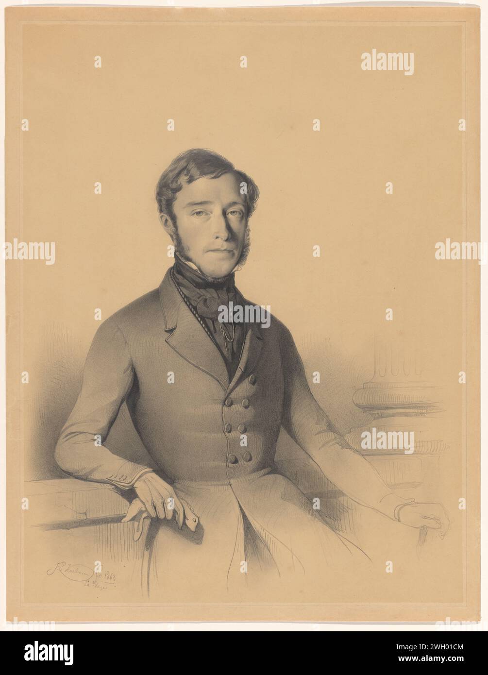 Portrait of Jhr. Jacob George Hieronymus van Tets, 1843 drawing ...