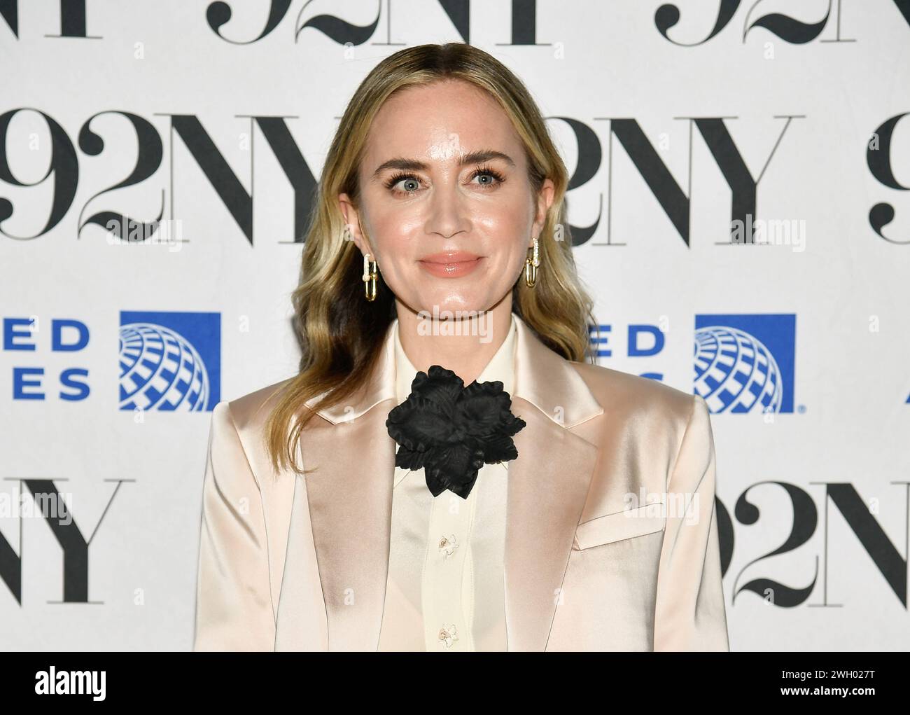 Emily Blunt poses backstage at The 92nd Street Y on Tuesday, Feb. 6 ...