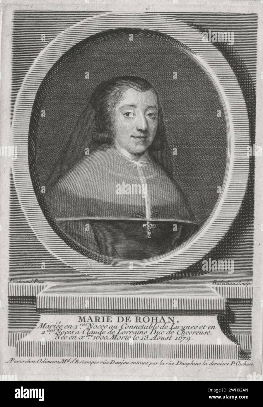 Balechou after Elle - Marie de Rohan, Duchess de Chevreuse Stock Photo ...