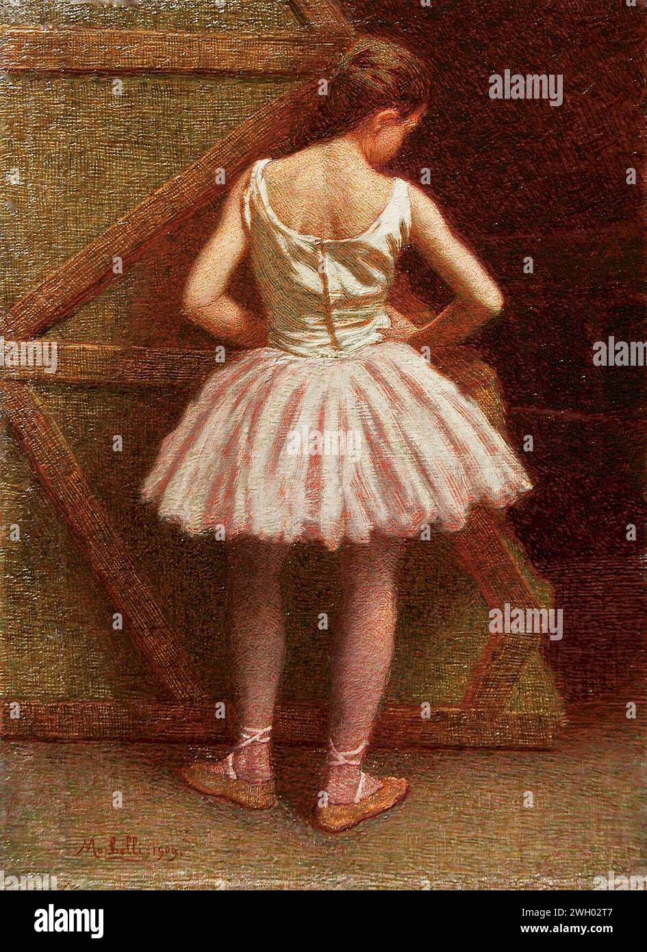 Ballet dancer at La Scala Theater, Milan (1909), by Angelo Morbelli ...